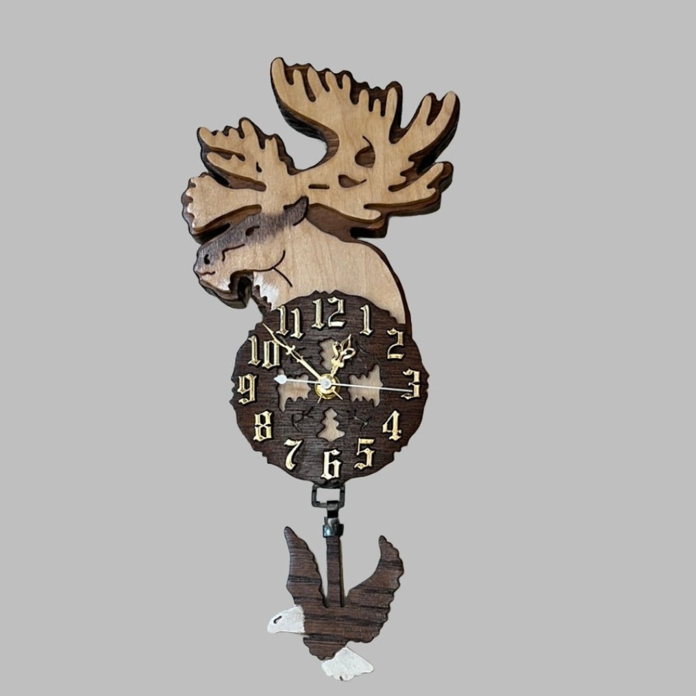 Caribou Pendulum Clock – Buzzwinkle’s Bazaar